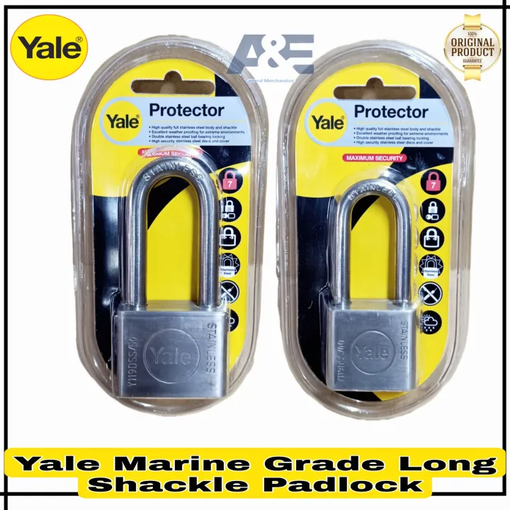 Yale Stainless Steel Padlock Marine Grade 50mm Long Shackel # Y119DSS ...