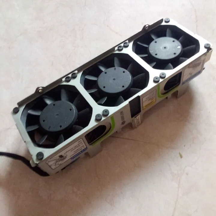 TRIPLE FAN KIPAS SERVER ORIGINAL DELTA PFC0812DE 12V 3.3A BEKAS GARANSI ...