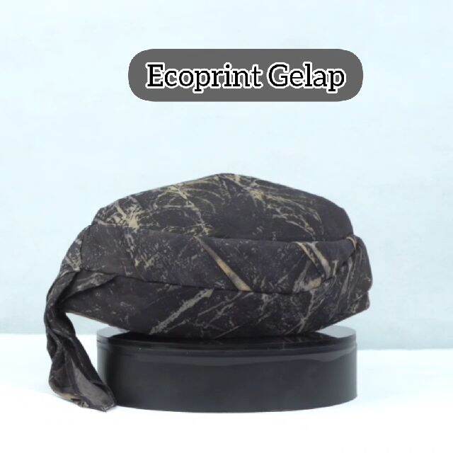 Peci Batik Jogokariyan Terbaru Motif Ecoprint Gelap Kopiah Songkok ...