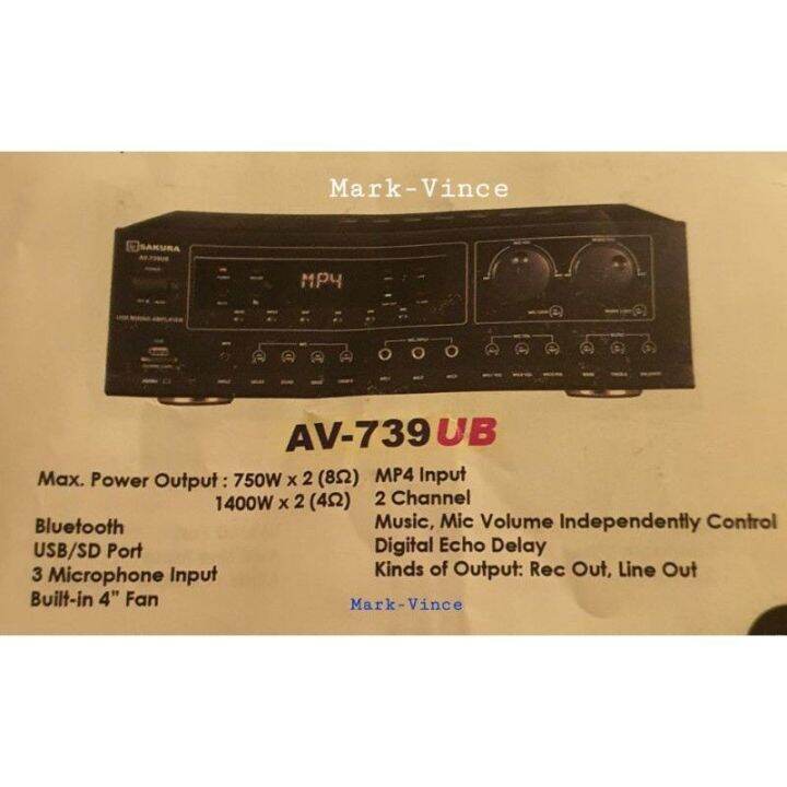 SAKURA AV-739UB MIXING AMPLIFIER... | Lazada PH