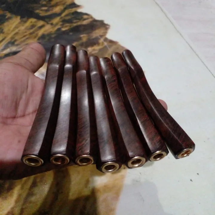 Once Pipa rokok kayu Galih asem variasi size 12 Cm lubang multi filter ...