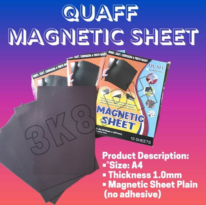 QUAFF MAGNETIC SHEETS | A4 SIZE | 10 pcs per pack | 1.0mm thickness | Lazada PH