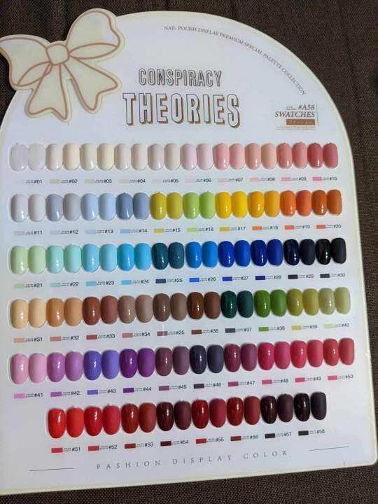 Macaron Korean Gel Polish Set 58 Colors with Color chart 1 Base Coat ...