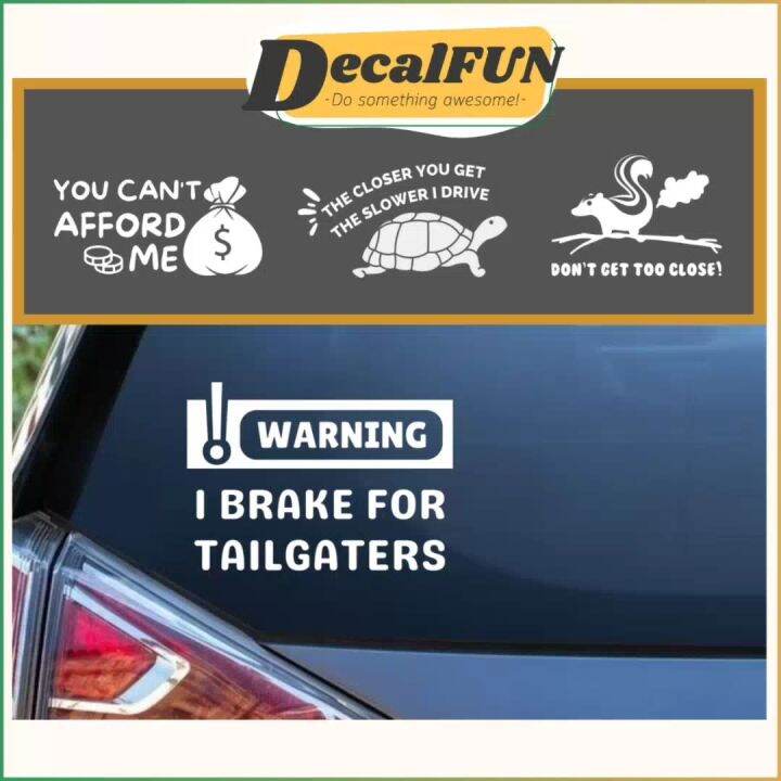 LUBRIX Car Sticker No Tailgaters Stiker Kereta Waterproof Car Decal ...