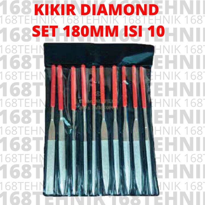 KIKIR DIAMOND SET 180MM isi 10 / DIAMOND FILE 180 / KIKIR INTAN ...