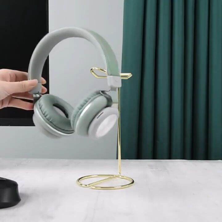 Metal Desktop Headphone Hanger Gold Headphone Storage Racks Desktop ...