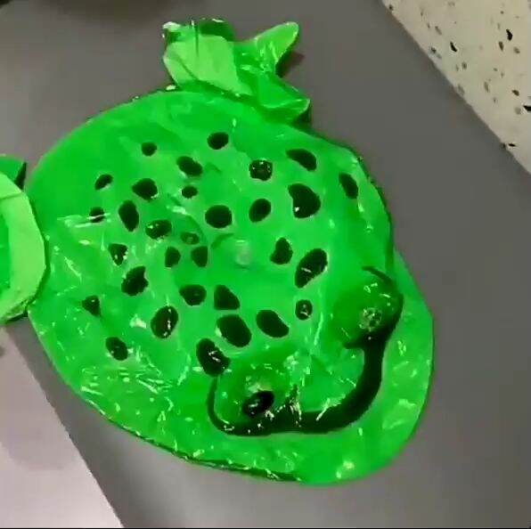 Ready Stock Tik Tok Inflatable Shining Eyes Cartoon Swimming Frog-游泳青娃 ...