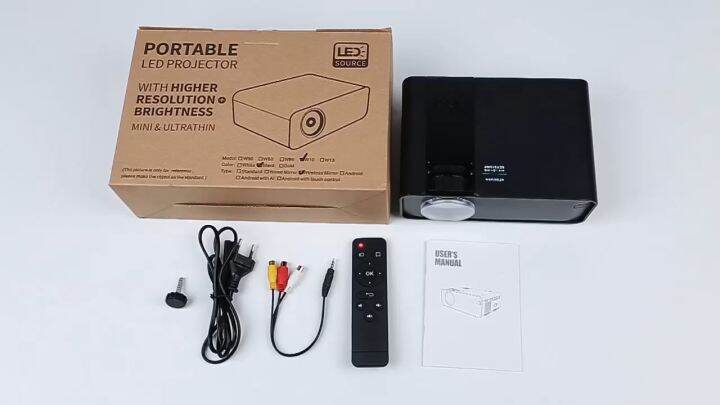 🎊[FREE 2 GIFT]🎊 6000 LENS G86 Projector FULL HD 1080P Android Mini ...