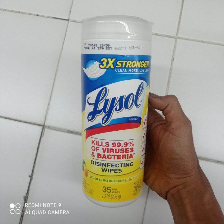 lysol disinfectant wipes lemon lime 35ct | Lazada Indonesia