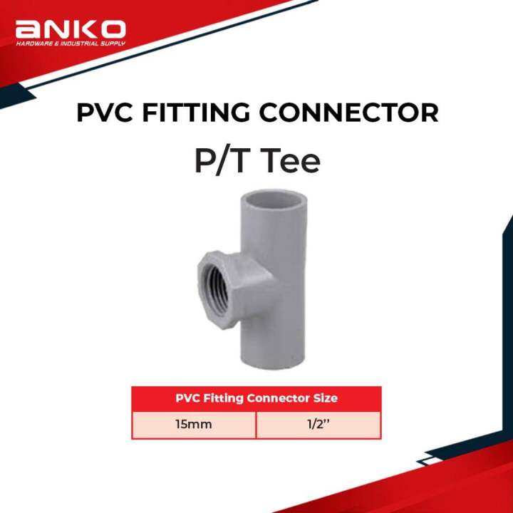 PVC PT Tee Fitting Penyambung Paip Connector 15mm | Lazada