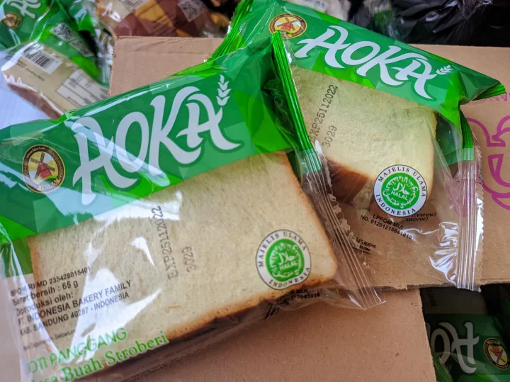 roti panggang aoka rasa strawberry isi 10 pcs | Lazada Indonesia
