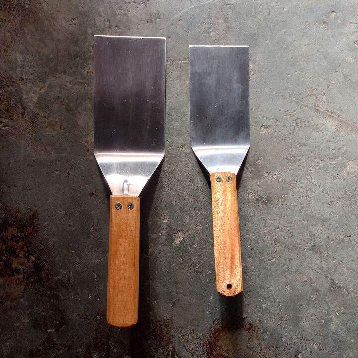 Spatula Roti Bakar Kape Roti Bakar Stainless steel Gagang Kayu | Lazada ...
