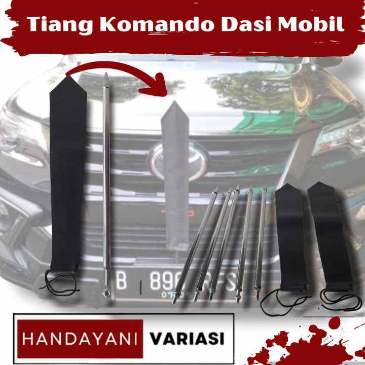 Tiang Komando Mobil Tiang Bendera Dan Dasi Universal Mobil | Lazada ...
