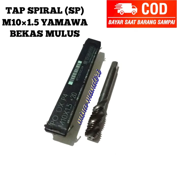 Tap M10×1.5 Spiral Yamawa tap bubut M10×1.5 YAMAWA tapping m10×1.5 hss ...