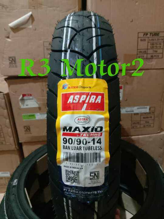 BAN TUBELESS ASPIRA tubles 90/90-14 Ring 14 MAXIO TECHNO untuk matic gratis pentil | Lazada ...
