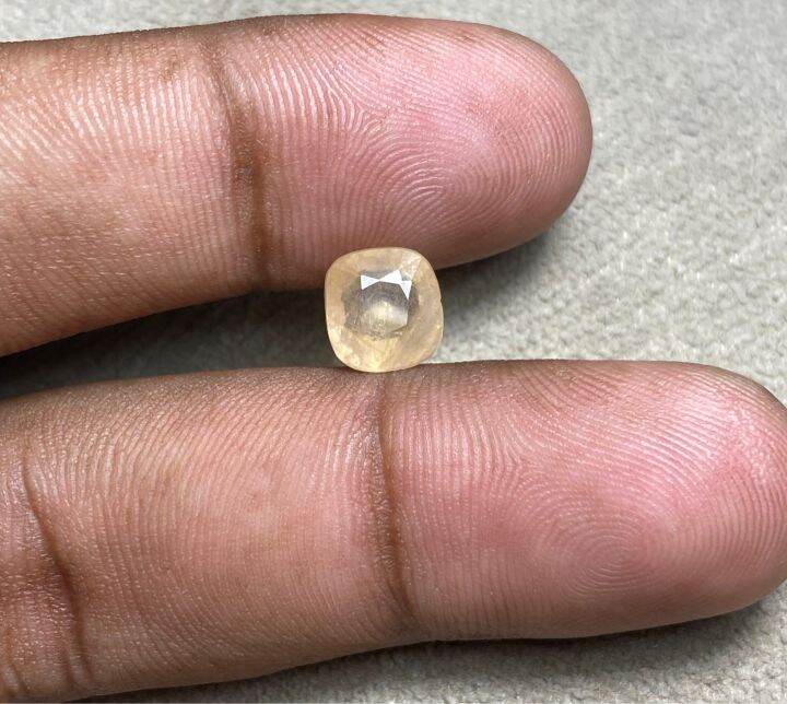 Natural Yellow sapphire corundum batu yellow safir africa Dim 8x7.5x5 ...
