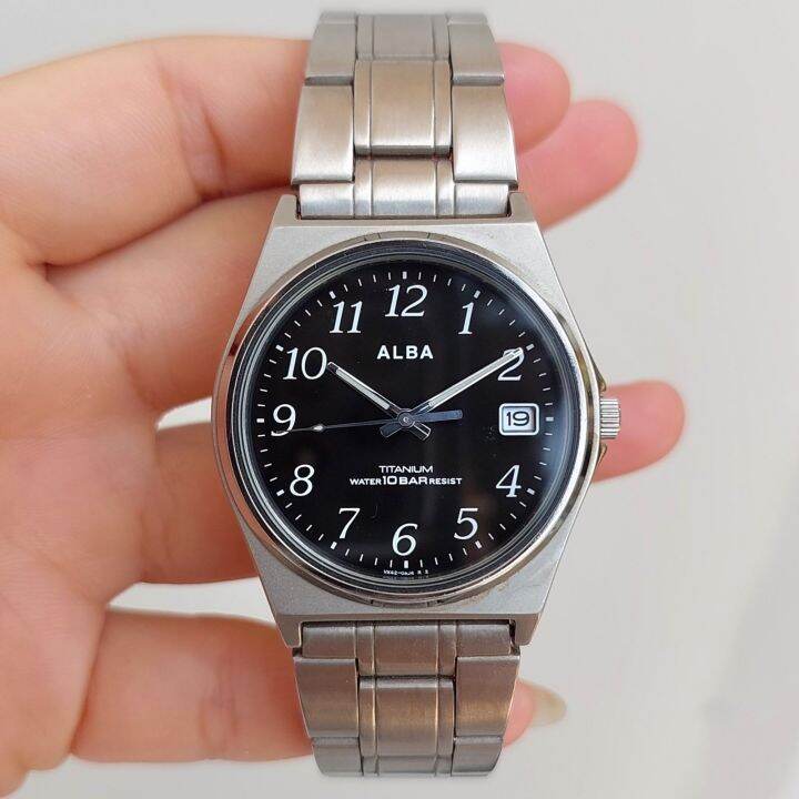 นาฬิกาผู้ชาย Alba Titanium ของแท้100% | Lazada.co.th