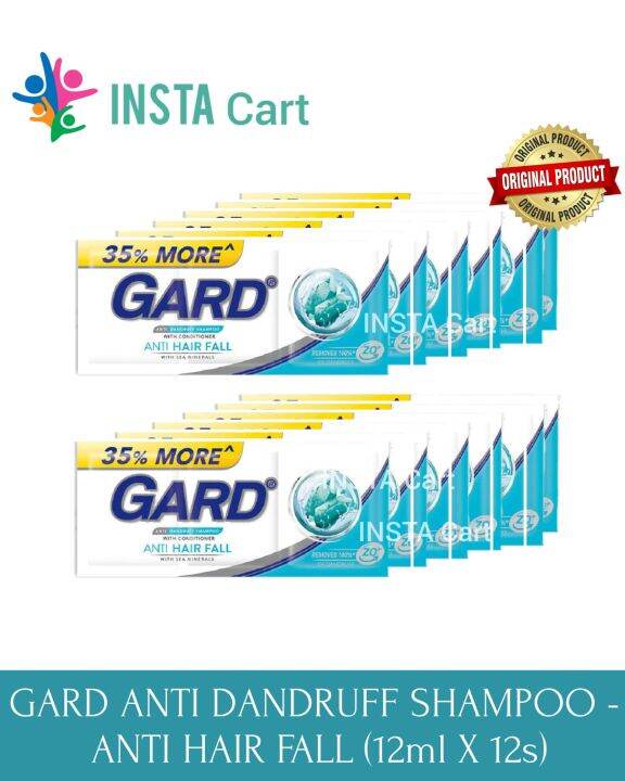 GARD ANTI DANDRUFF SHAMPOO ANTI HAIR FALL (12ml X 12s) SACHET | Lazada PH