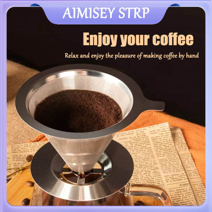 Reusable Coffee Filter Holder Stainless Steel Inverted Cover Coffee ...
