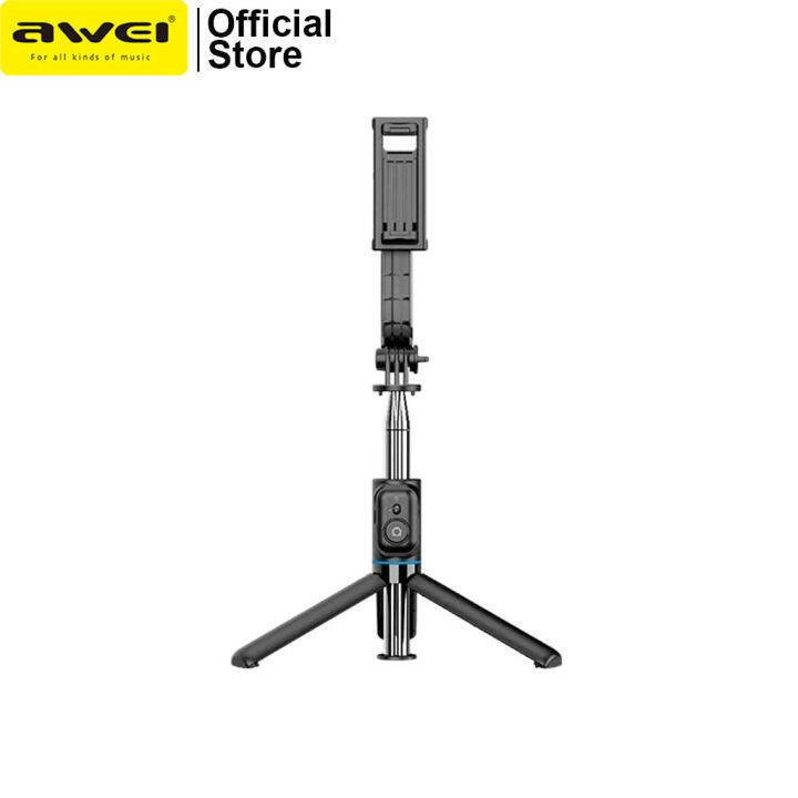 Awei X49 Bluetooth Foldable Selfie Stick Tripod with Detachable Remote ...