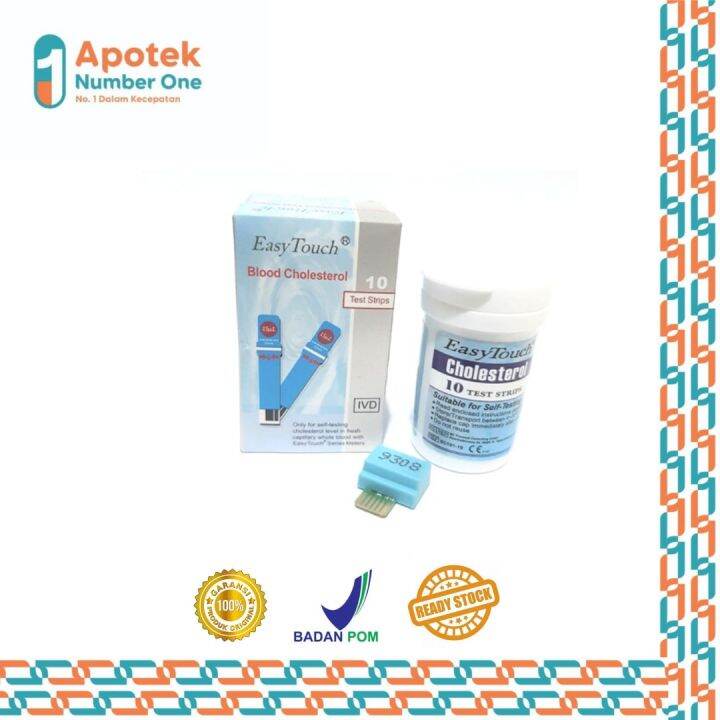 EASY TOUCH CHOL 10S / Strip Kolesterol / Alat Cek Kolesterol | Lazada ...
