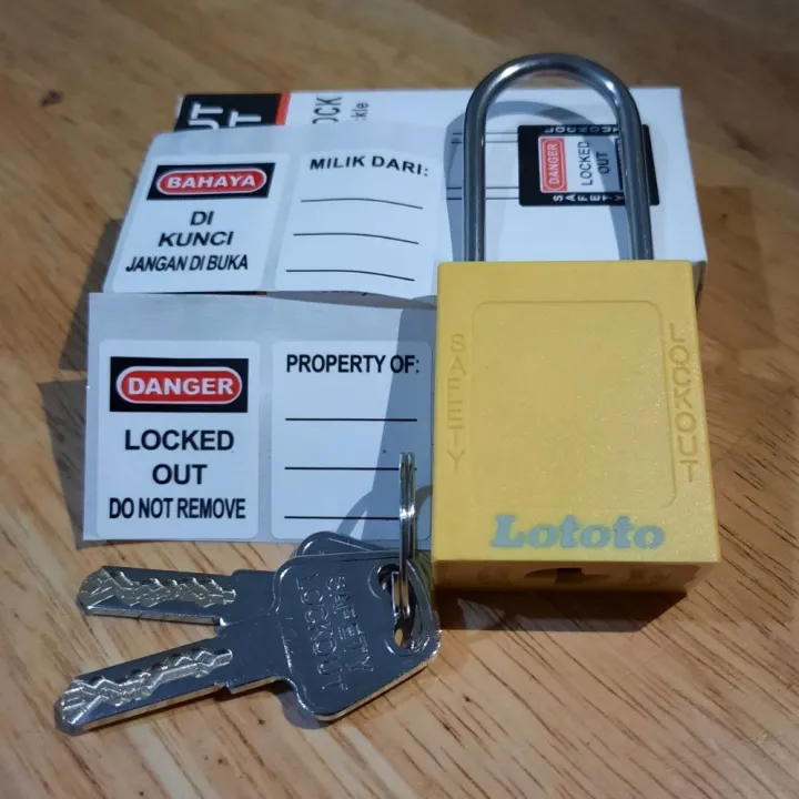 Padlock Safety Lockout Tagout Gembok Safety Loto, LOTOTO LS31 Kuning ...