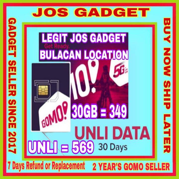 GOMO SIM UNLI DATA FOR 30 DAYS / 30GB NO EXPIRY | Lazada PH