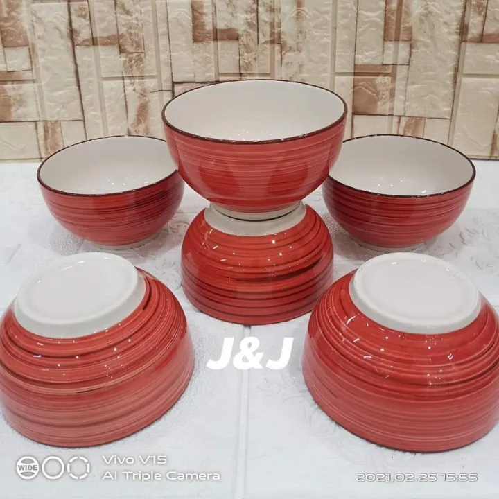 Deep Mami Soup Bowl Porcelain 6pcs. | Lazada PH