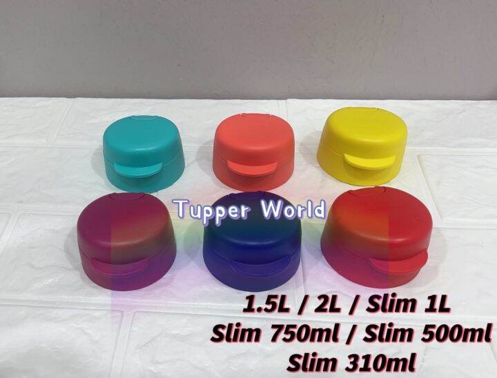 Tupperware Spare Part / Eco Bottle Cap Giant Bottle 2L / 1.5L/ Eco Slim 1L / Slim 750ml / Slim ...