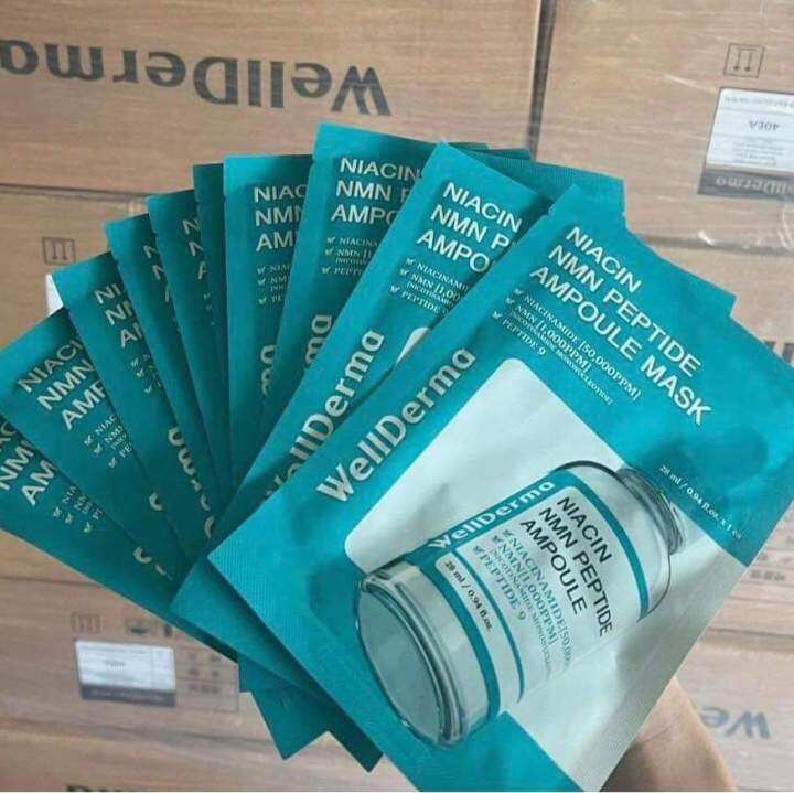 WELLDERMA Niacin NMN Peptide Ampoule Mask 10แผ่น | Lazada.co.th