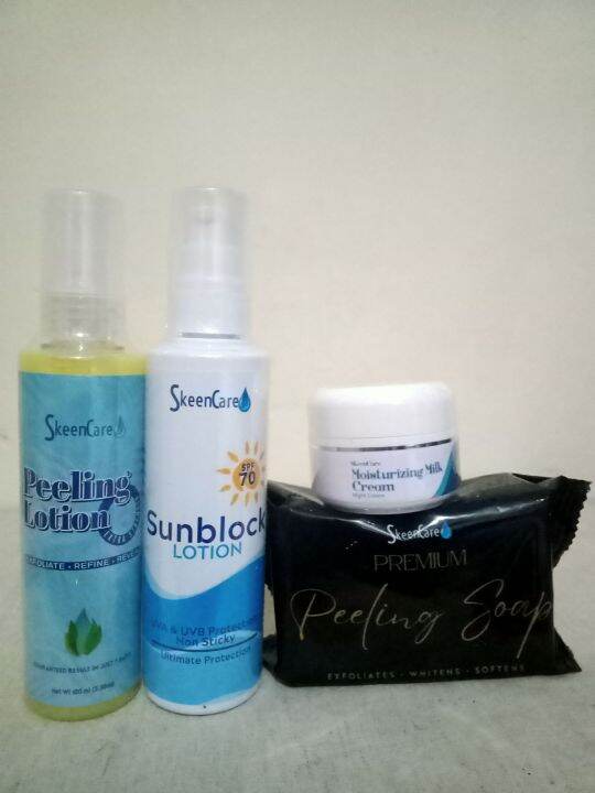 4in1 Skeen Care Peeling lotion 100ml+ Skeen Care Sunblock lotion 120ml ...