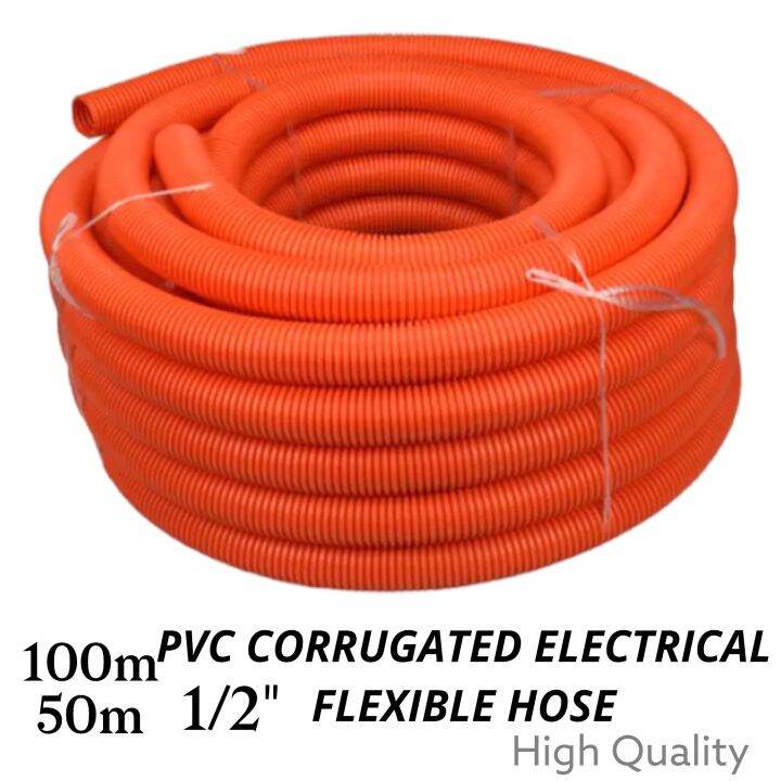 PVC Corrugated Electrical Flexible Hose 1/2 (50meters and 100meters) High Quality by JLM ...