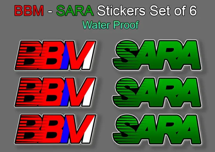 BBM SARA Water Proof Stickers / Decals | Lazada PH