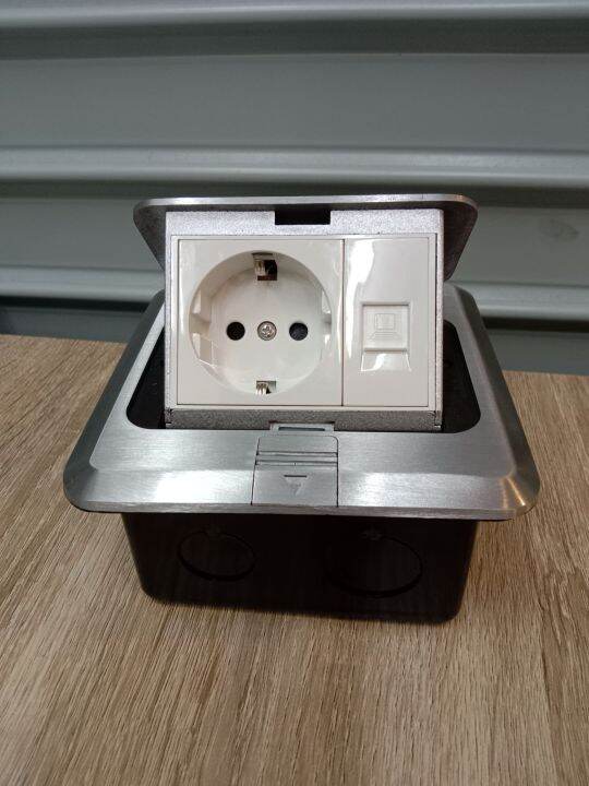 STOP KONTAK LANTAI TANAM EU + DATA | Lazada Indonesia