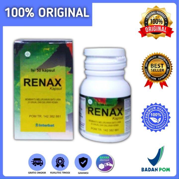 Renax Mencegah dan Mengatasi Batu Ginjal - 50 kapsul | Lazada Indonesia