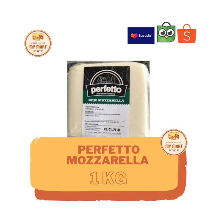 MOZZARELLA PERFETTO 1KG ORIGINAL PERFETTO MOZZARELLA KEJU LUMER ...