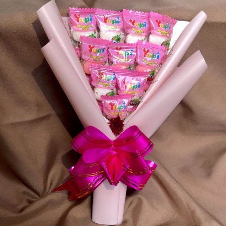 Snack Bauquet/buket permen yupi | Lazada Indonesia