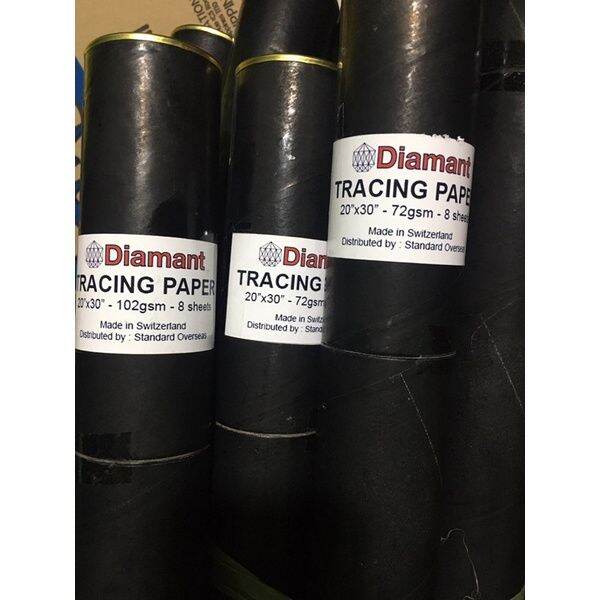 DIAMANT TRACING PAPER in canister tube (20x30 inches in roll of 8pcs ...