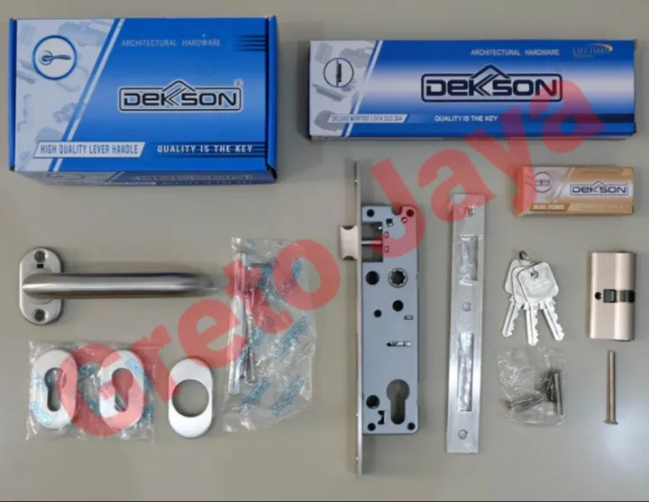 Kunci Pintu Dekson 84030 Komplit Lengkap 1 Set Gagang Handle Handel ...