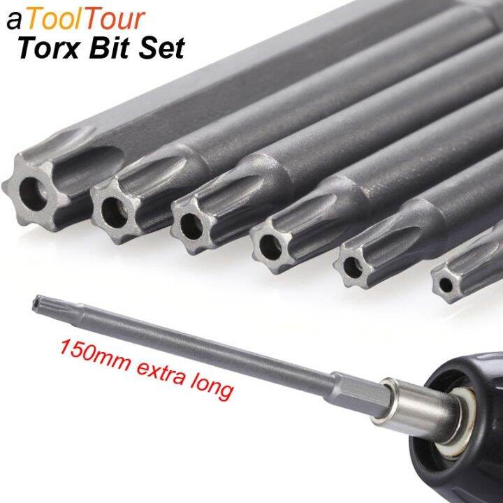 Magnetic Torx Screwdriver Set 150mm Extra Long Security Tamper Proof ...