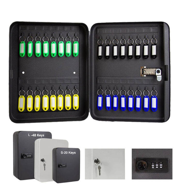 Safety Lock Tempat Kunci Dinding Box Gantungan Kunci Bahan Besi Hook 20 ...