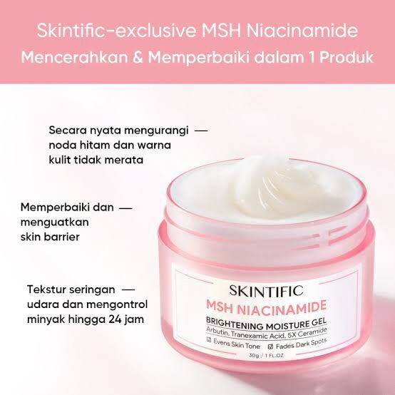 SKINTIFIC MSH NIACINAMIDE BRIGHTENING MOISTURE GEL 30 GRAM ALPHA ...