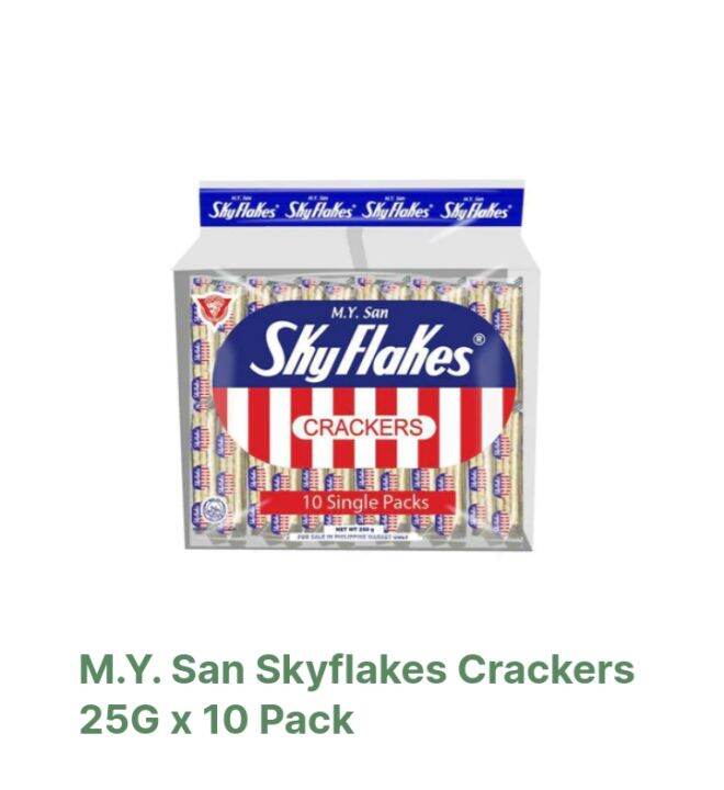 M.Y. San Skyflakes Crackers 25G x 10 Pack | Lazada PH