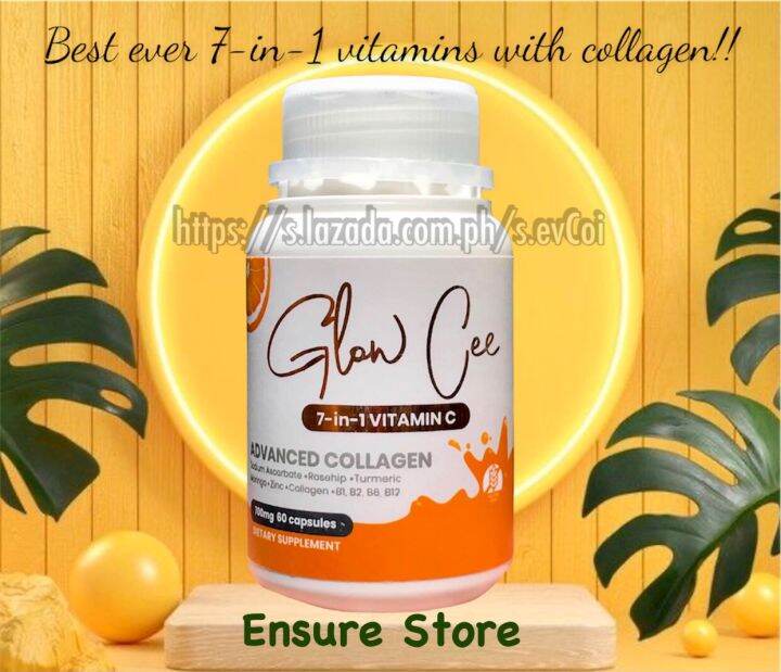 GLOW CEE Collagen for HAIR, SKIN AND NAILS| 30 CAPSULES or 60 CAPSULES ...