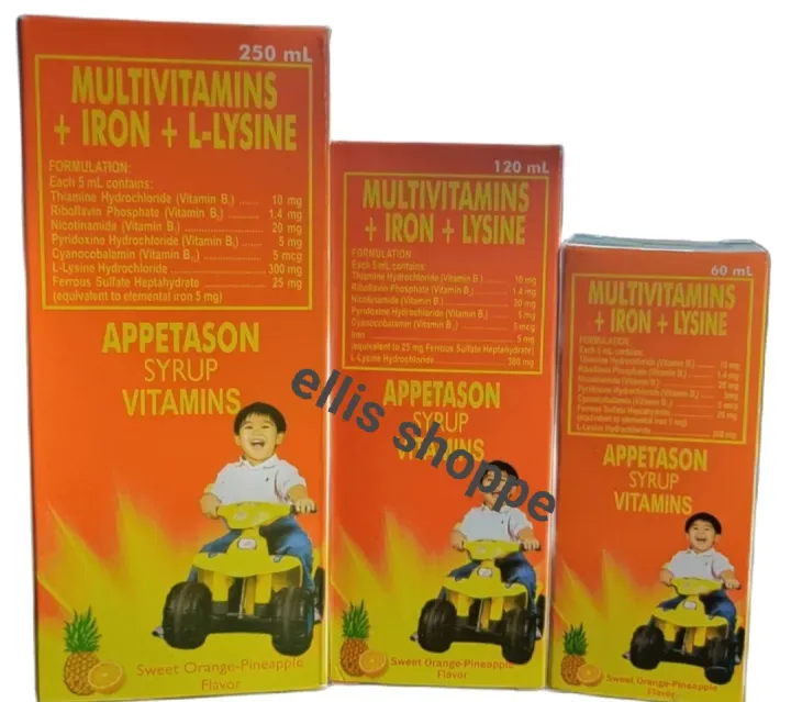 Appetason Syrup for Kids Multivitamins Orange-Pineapple Flavor 1 Bottle ...