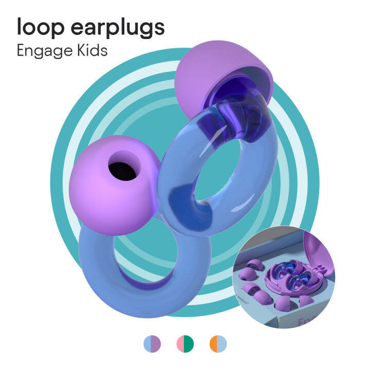 Loop Engage Kids - High-Fidelity Noise Reducing Earplugs (16 dB) for ...