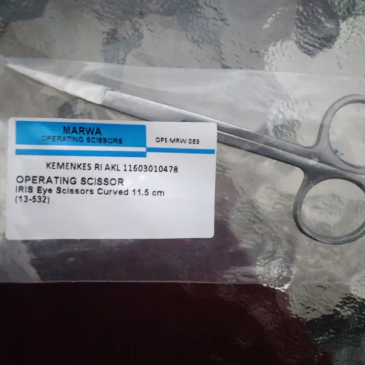 operating scissor gunting benang bedah medis bengkok curved 11,5 cm ...