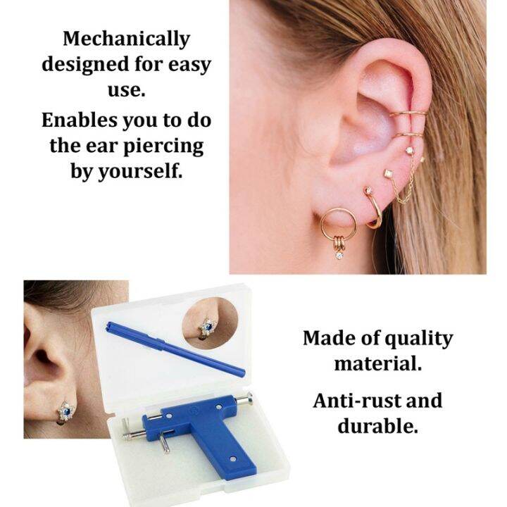 Ear Piercing Set Ear Piercing Tool Set 98pcs Ear Studs Steel Ear Nose ...