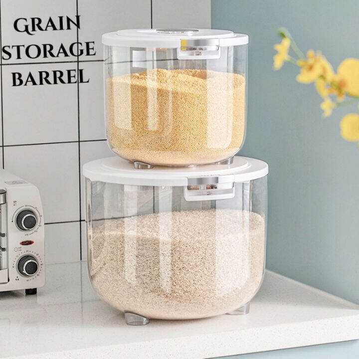 Grain Rice Storage Box Transparent No Deformation Cereal Dispenser ...