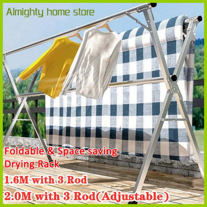 Multifunction Foldable Heavy Duty Durable Stainless Steel 3 Rod ...